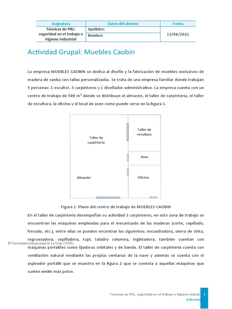 Muebles Caobin | PDF | Seguridad y salud ocupacional | Decibel
