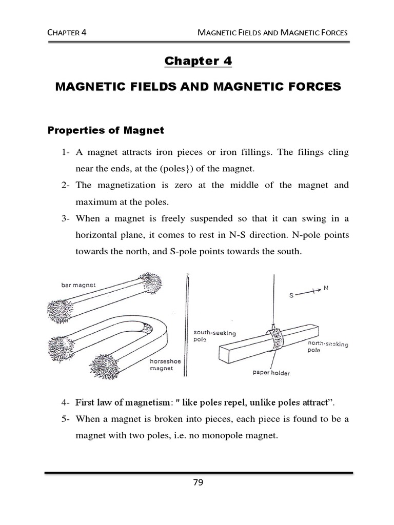 Magnetic Fields and Magnetic Forces: Properties of Magnet | PDF ...