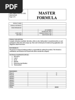 Master Formula Record (MFR) | PDF | Packaging And Labeling