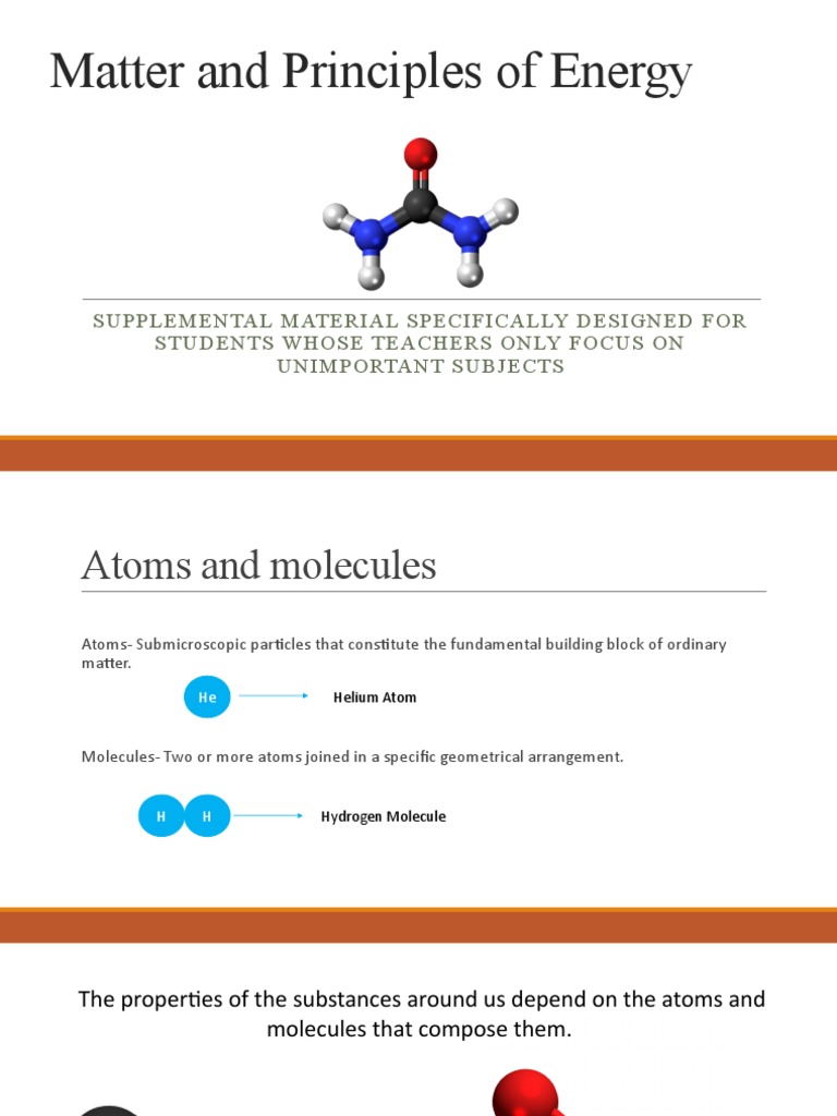 Matter and Energy | PDF | Chemical Substances | Molecules
