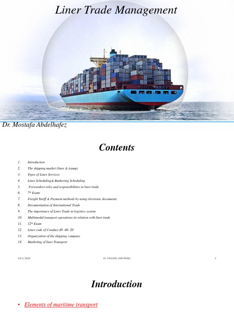Liner Trade Management | PDF | Containerization | Cargo