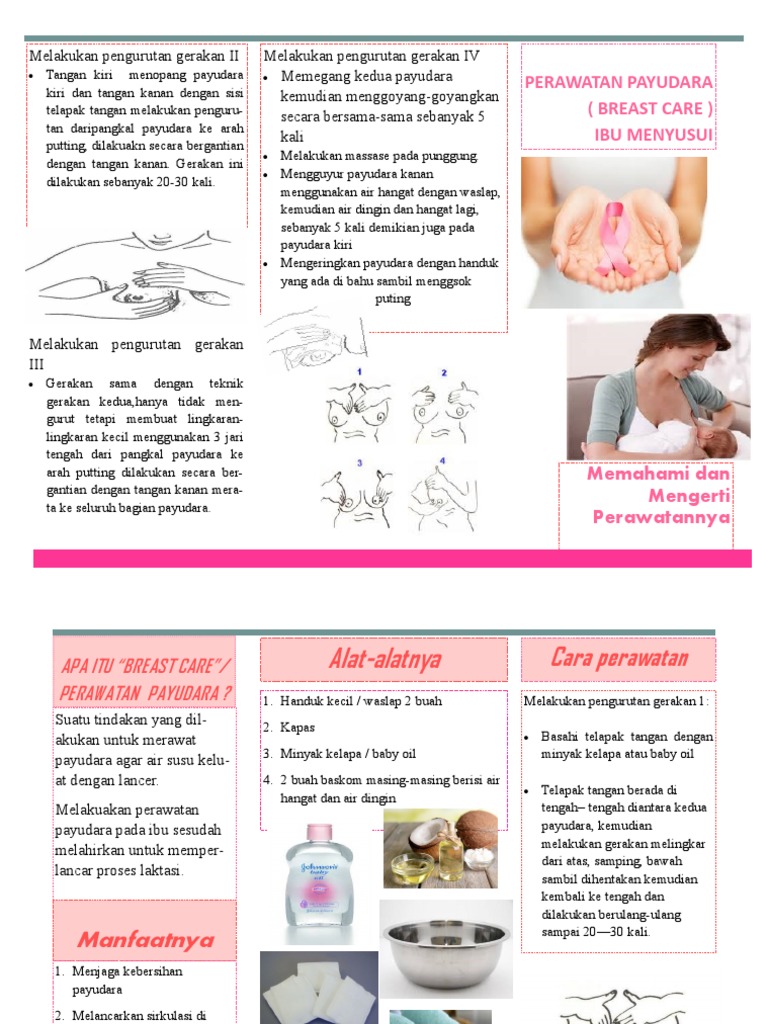 Leaflet Breast Care Ibu Menyusui | PDF