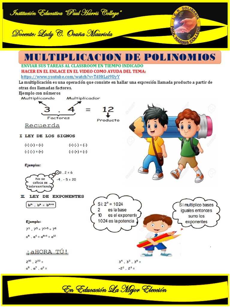 Algebra 5° Prim | PDF | Multiplicación | Notación Matemática