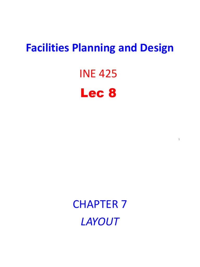 Facilities Layout Optimization Methods | PDF | Graph Theory ...