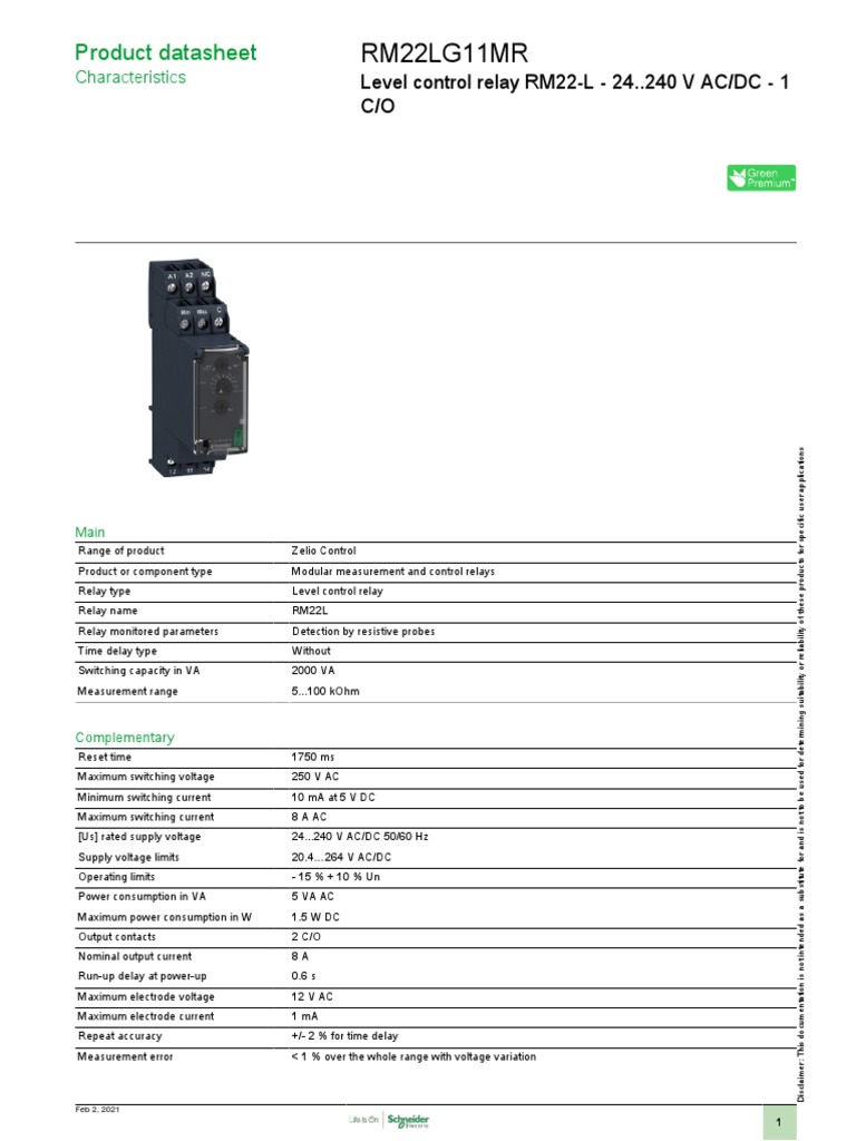 Zelio Control Relays - RM22LG11MR | PDF | Relay | International ...