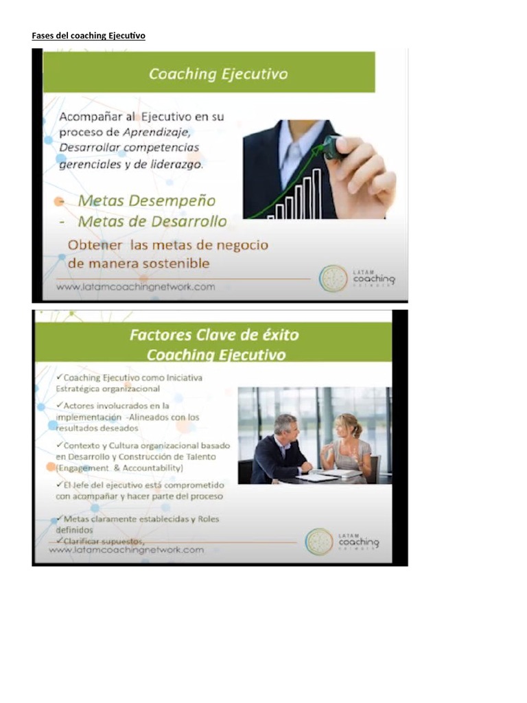 Fases Del Coaching Ejecutivo | PDF