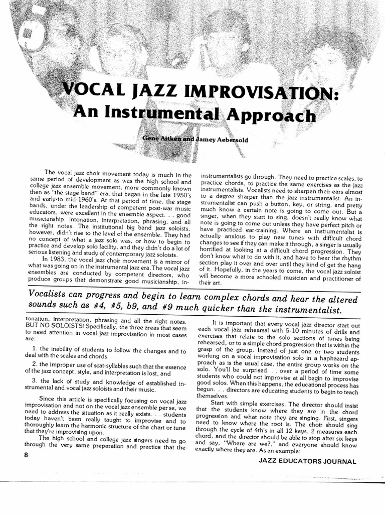 Vocal Jazz Improv | PDF