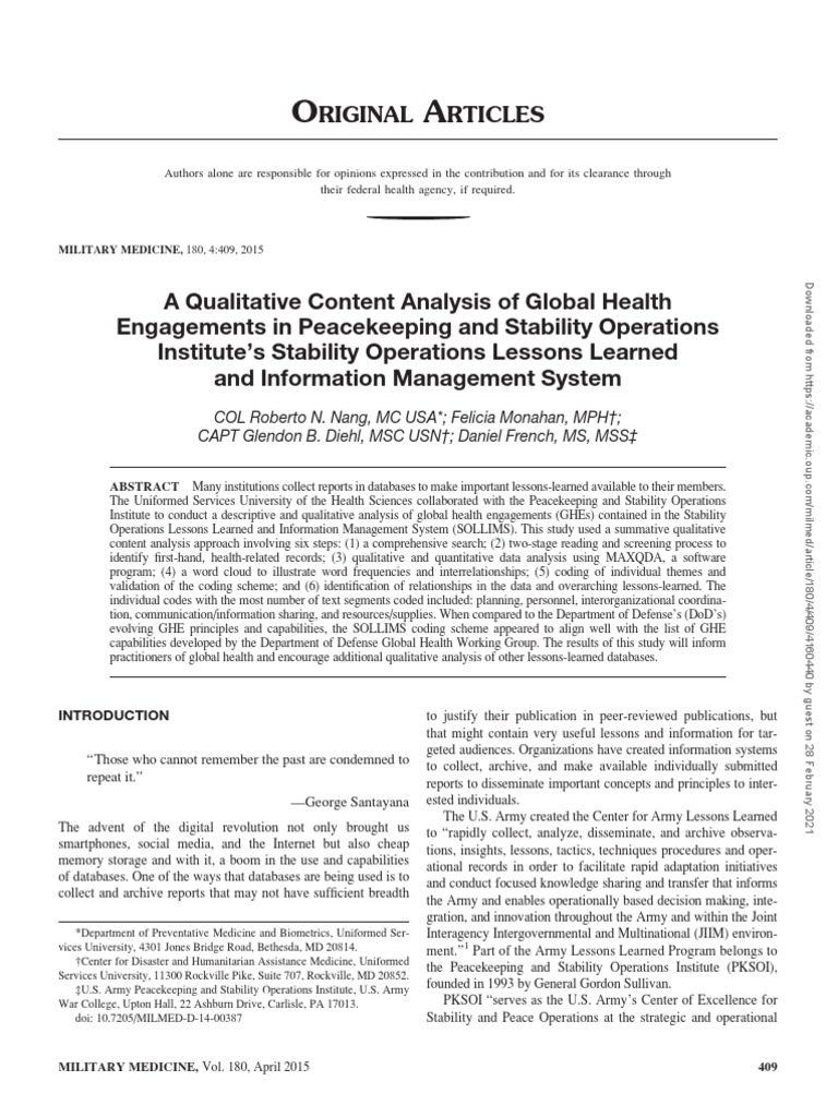 Content Analysis Sample | PDF | Qualitative Research | United States ...
