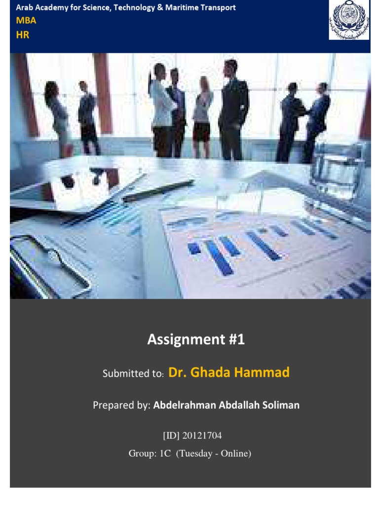 Assignment #1: Dr. Ghada Hammad | PDF | Human Resource Management | Human Resources