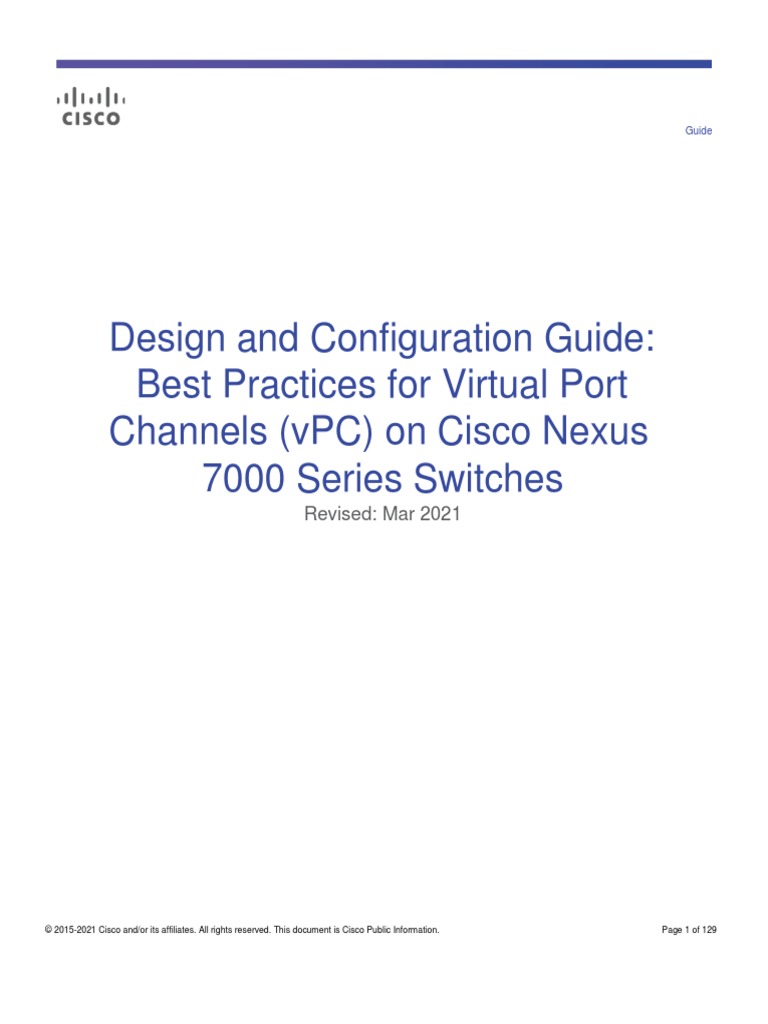 VPC Best Practices Design Guide (2021) | PDF | Network Switch ...