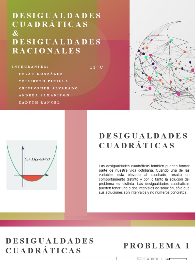Desigualdades Cuadráticas y Racionales | PDF | Matemáticas | Objetos ...