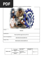 CBLM FBSNCII Providing Room Service | PDF | Menu | Hotel