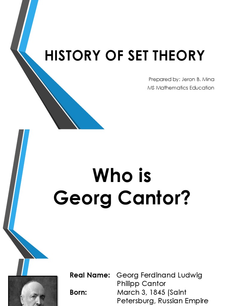 History of Set Theory | PDF | Axiom | Numbers