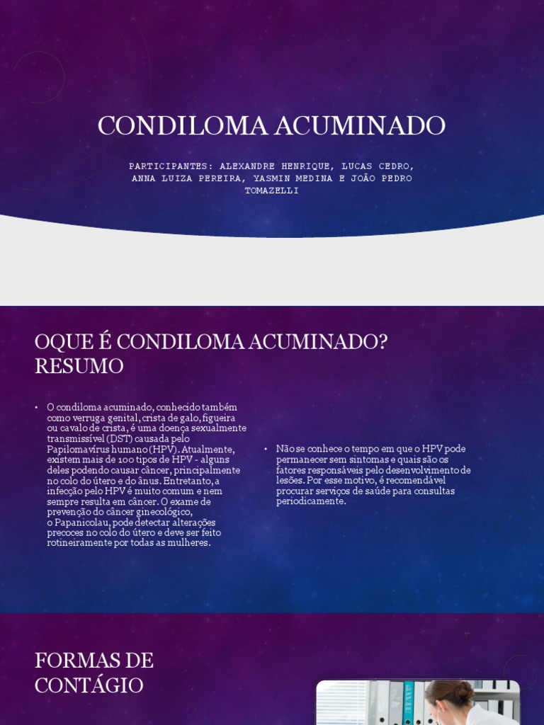 Condiloma Acuminado: Sintomas e Tratamento | PDF | Ciências da Saúde ...