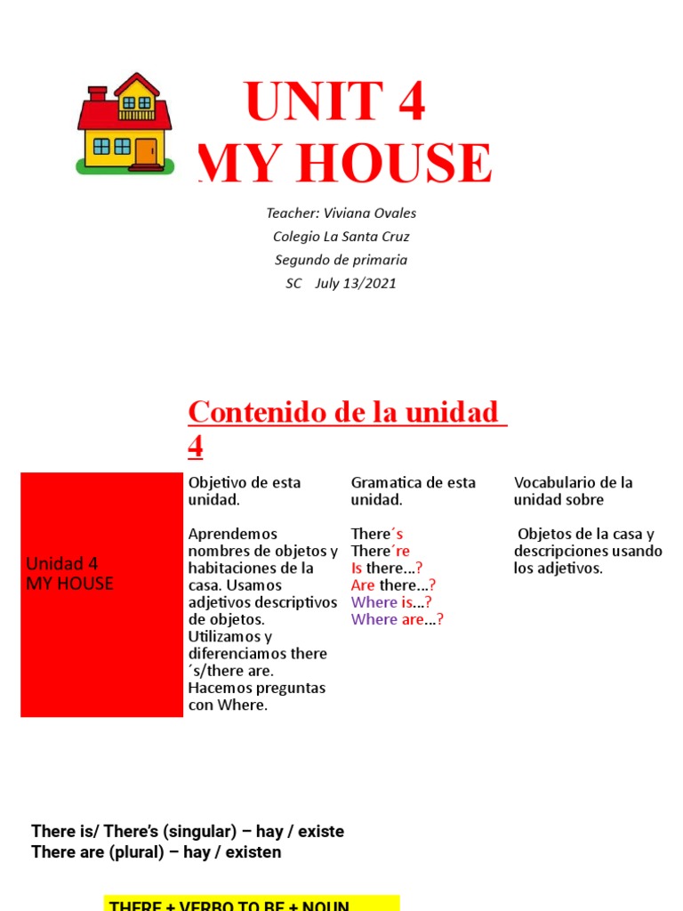 Vocabulario y Gramática: Mi Casa | PDF