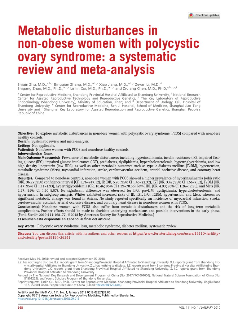 Pcos Ob Journal | PDF | Prediabetes | Polycystic Ovary Syndrome