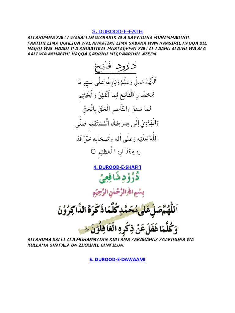Darood Shareef Collection | PDF | Muhammad | Islamic Behaviour And ...
