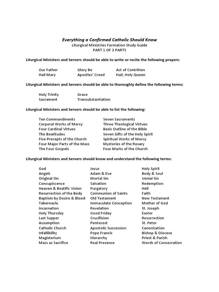 Essential Catholic Prayers and Beliefs | PDF | Catholic Church | Pope
