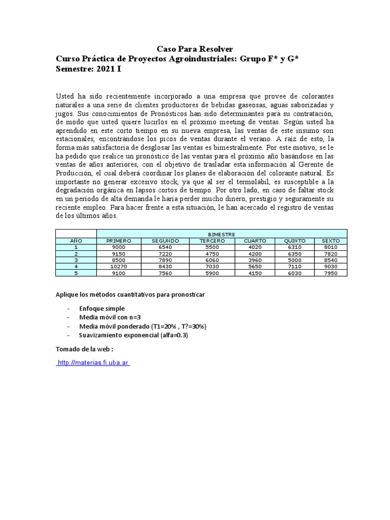 Caso para Resolver | PDF