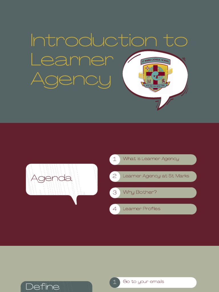 Understanding Learner Agency at St Marks | PDF | Learning | Self Concept