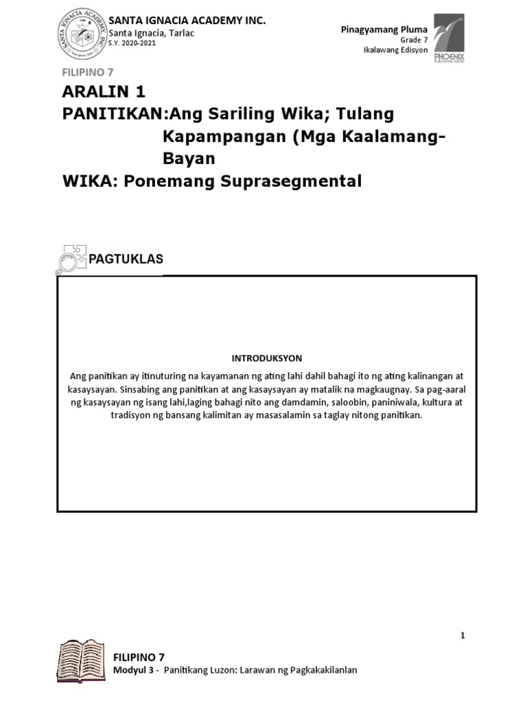 Filipino 7 - Q3 | PDF
