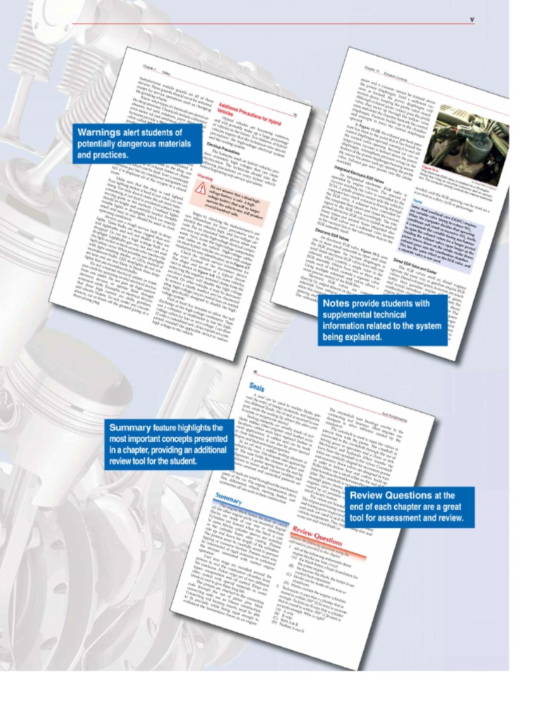 Auto Fundamentals, 11th Edition Page V | PDF