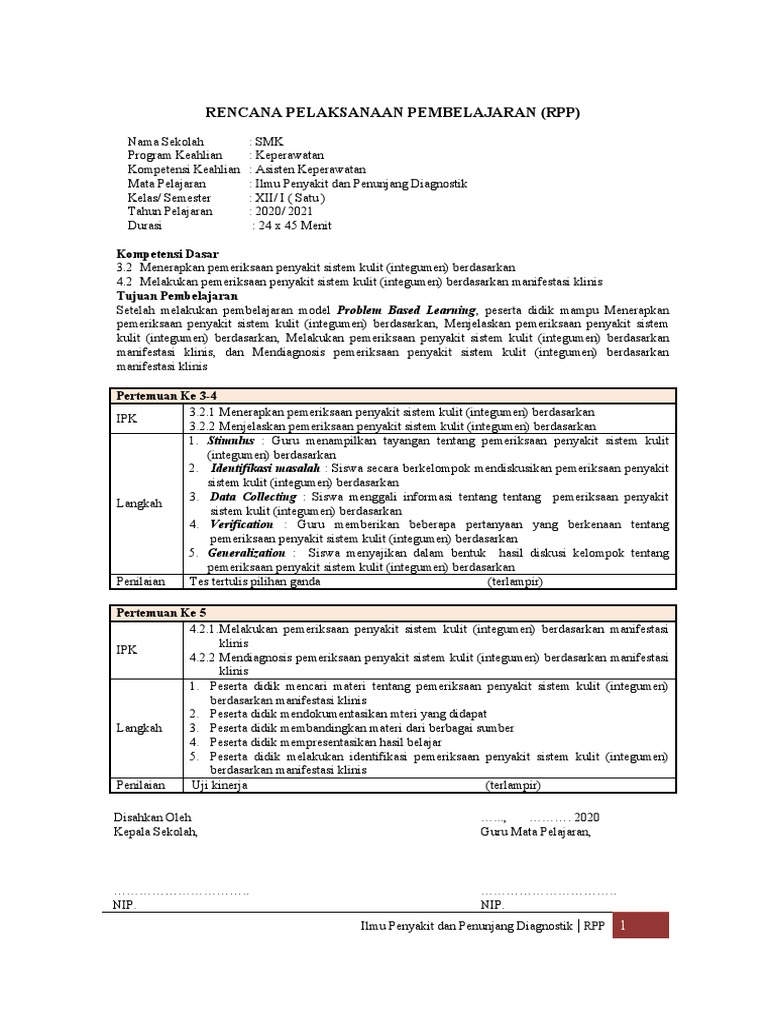 RPP Ippd Kulit | PDF