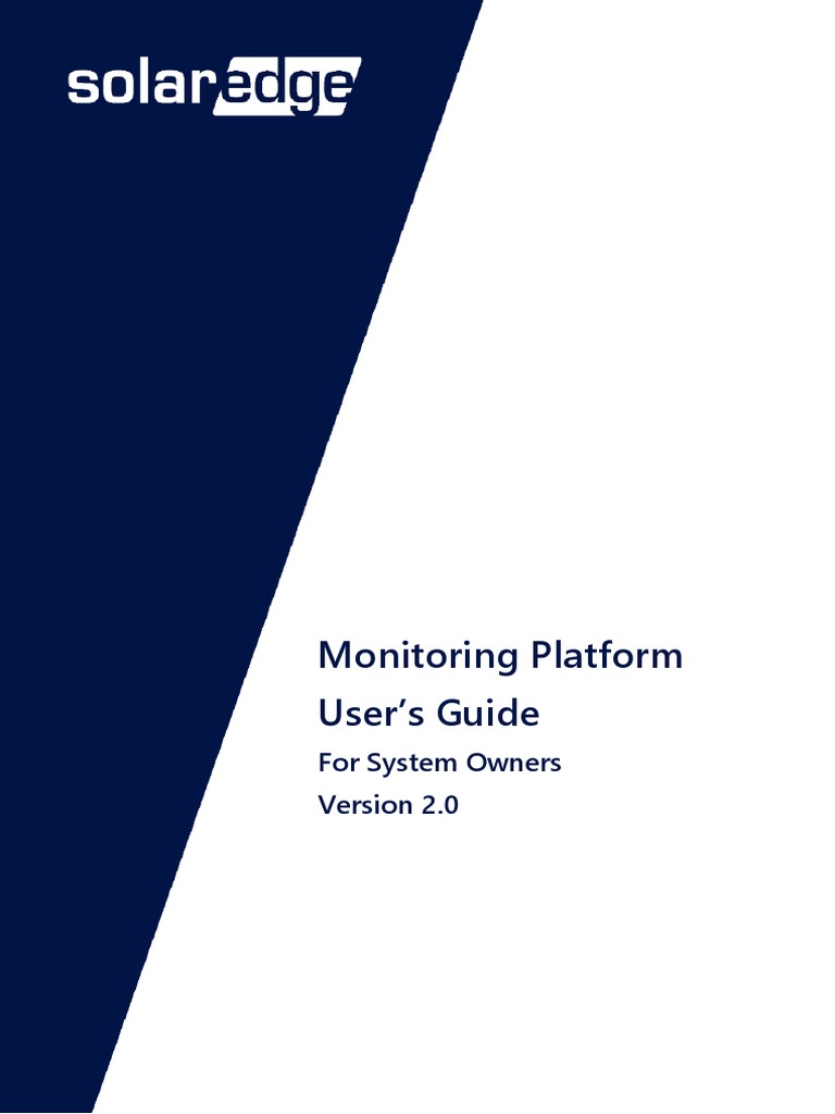 Solaredge Monitoring Portal User Guide | PDF | Solar Power | Login