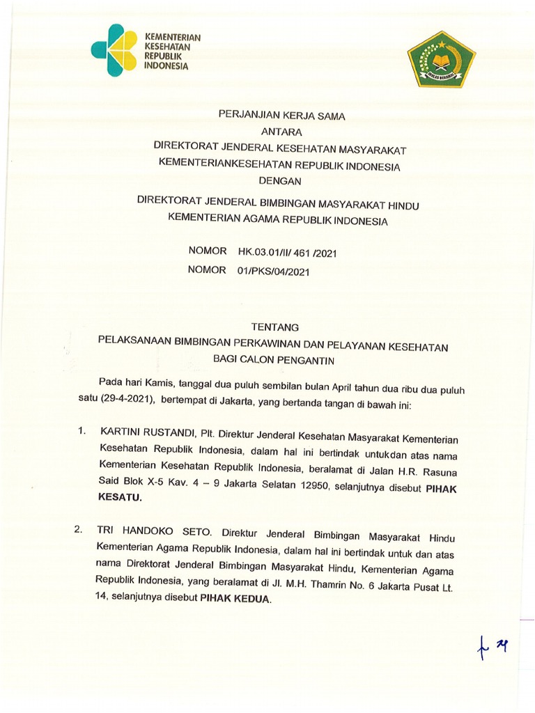 PKS Kemenkes DGN Hindu-2021 | PDF