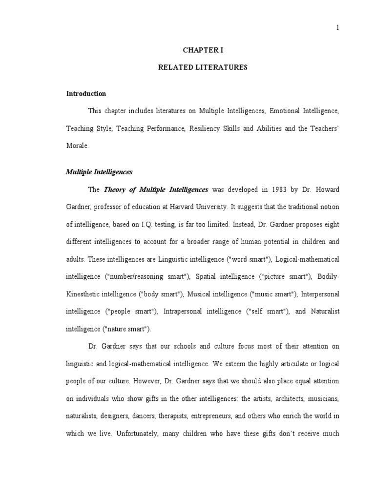 ACTION RESEARCH Chapter 1 - 1 | PDF | Emotional Intelligence | Intelligence