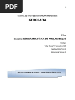 Características do Relevo de Moçambique | PDF | Moçambique | Geomorfologia
