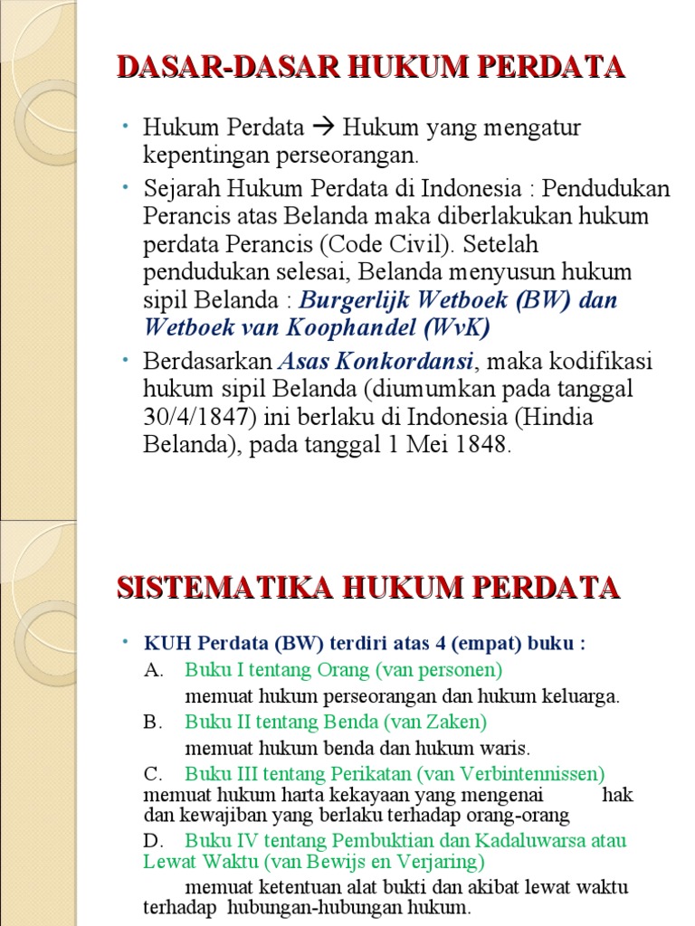 Dasar Hukum Perdata | PDF