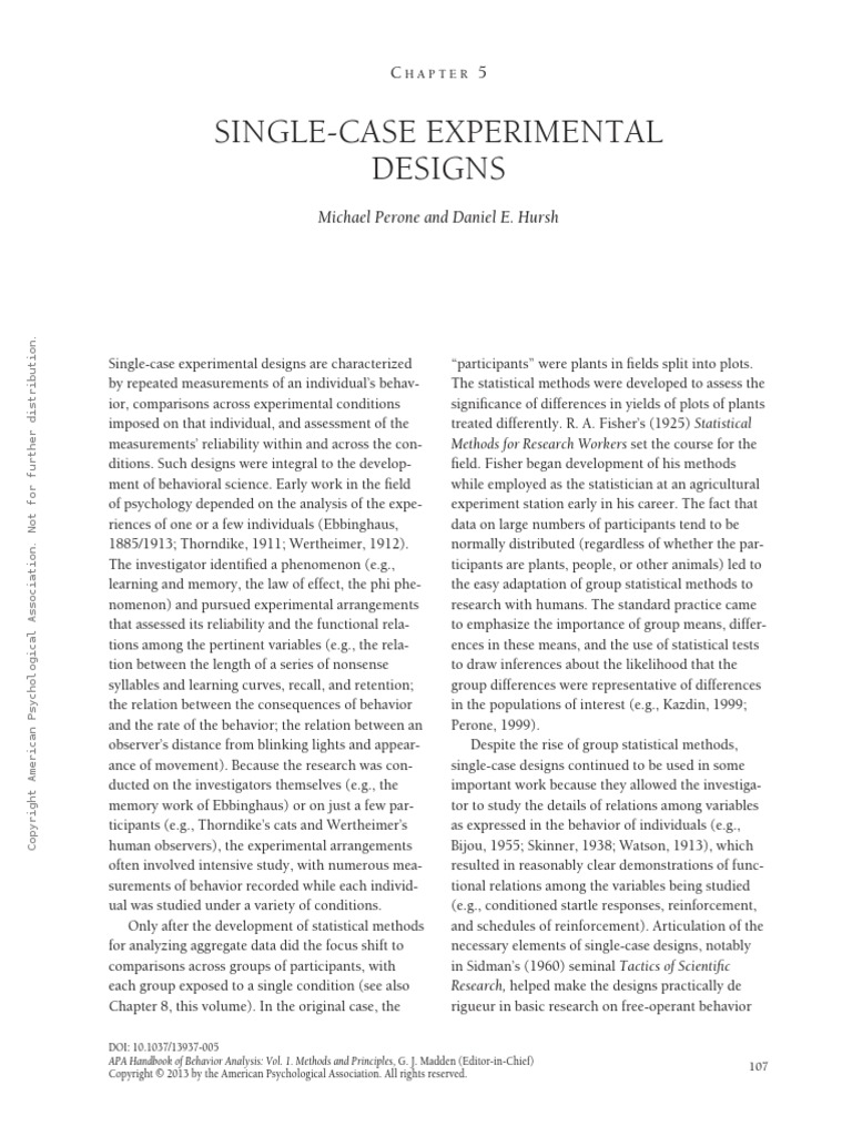 Cap5 Single Case Experimental Designs. | PDF | Validity (Statistics ...