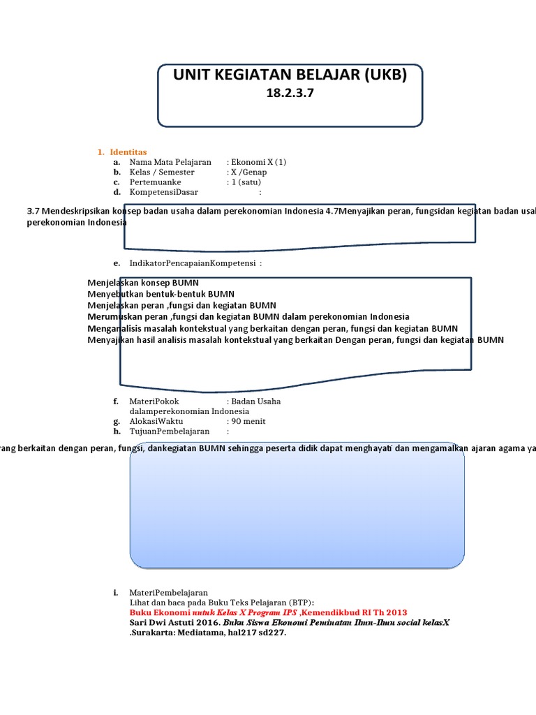 Ukbm Ekonomi 3.7 Bumn 1 | PDF