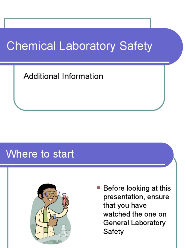 Chemical Laboratory Safety: Additional Information | PDF | Workplace ...