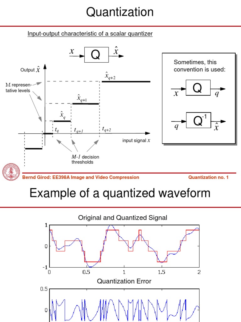 Input-output characteristic of a scalar quantizer | PDF | Data ...