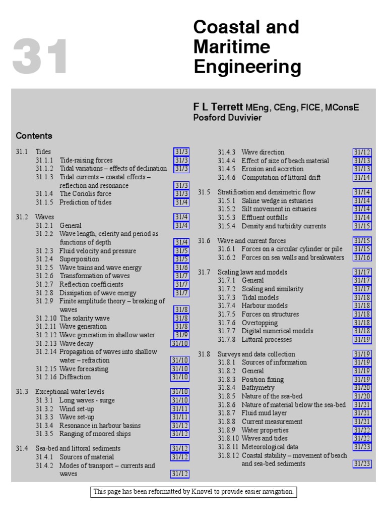 Coastal and Maritime Engineering Insights | PDF | Tide | Waves