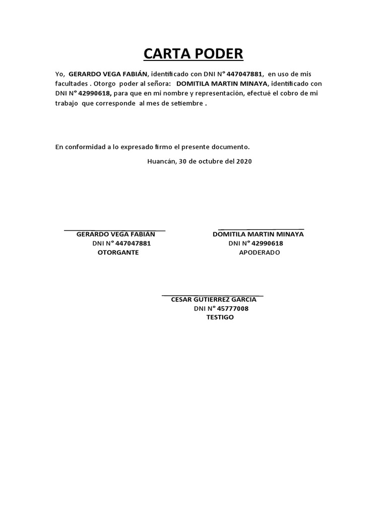 Carta Poder | PDF