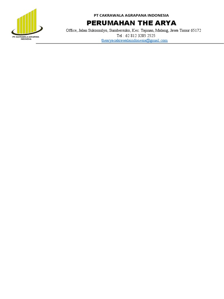 Kop Surat PT Cakrawala Agrapana Indonesia | PDF