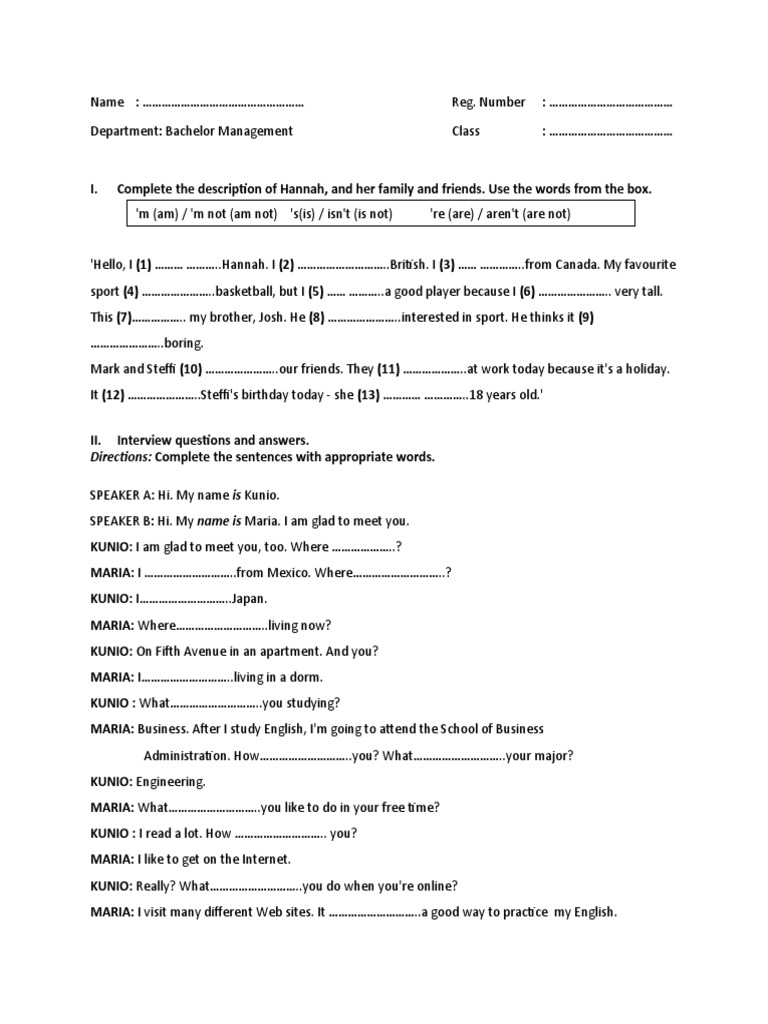 Directions: Complete The Sentences With Appropriate Words | PDF