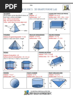3D Shapes Formulas | PDF