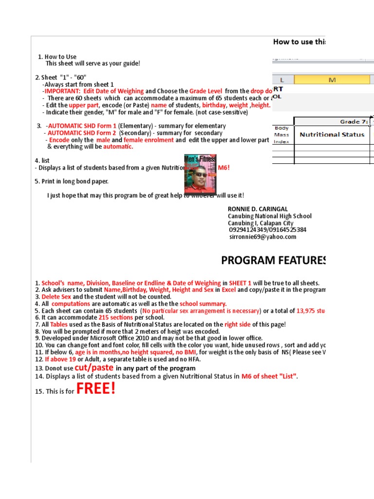 Nutritional Status 2020-2021 - BASELINE | PDF