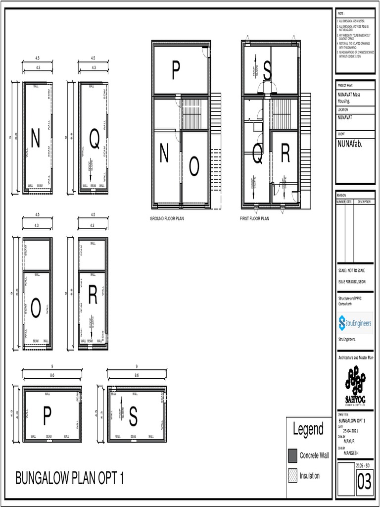 Bungalow Plan Opt 1 | PDF | Beam (Structure) | Roof