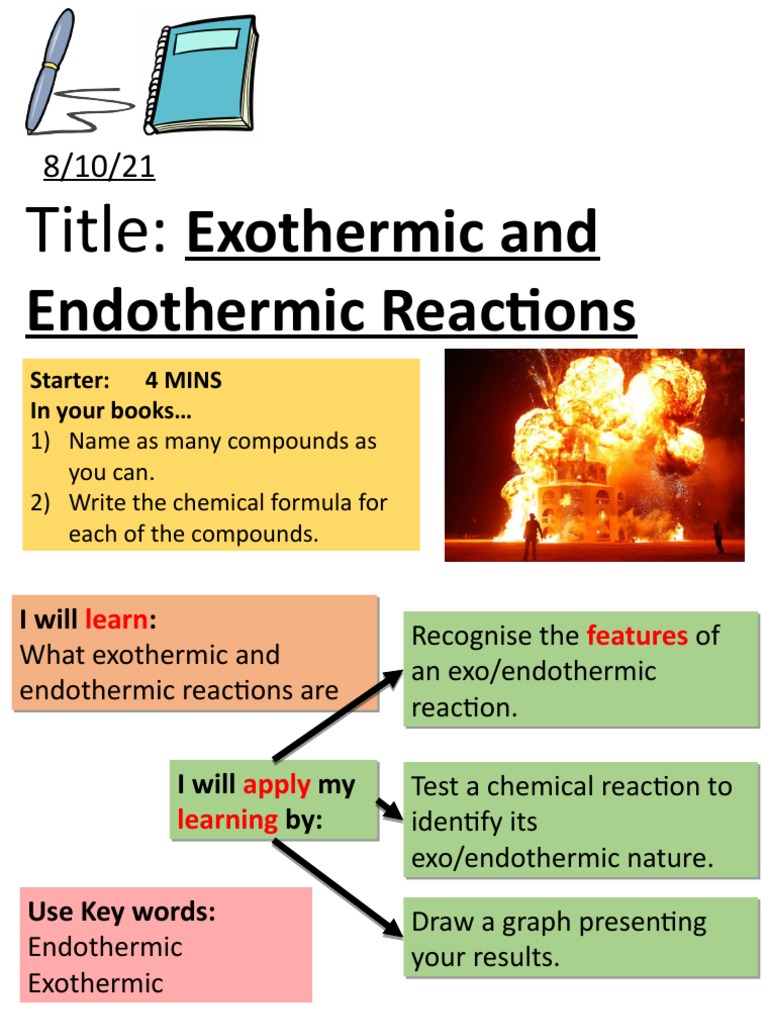 Title:: Exothermic and Endothermic Reactions | PDF | Teaching Methods ...