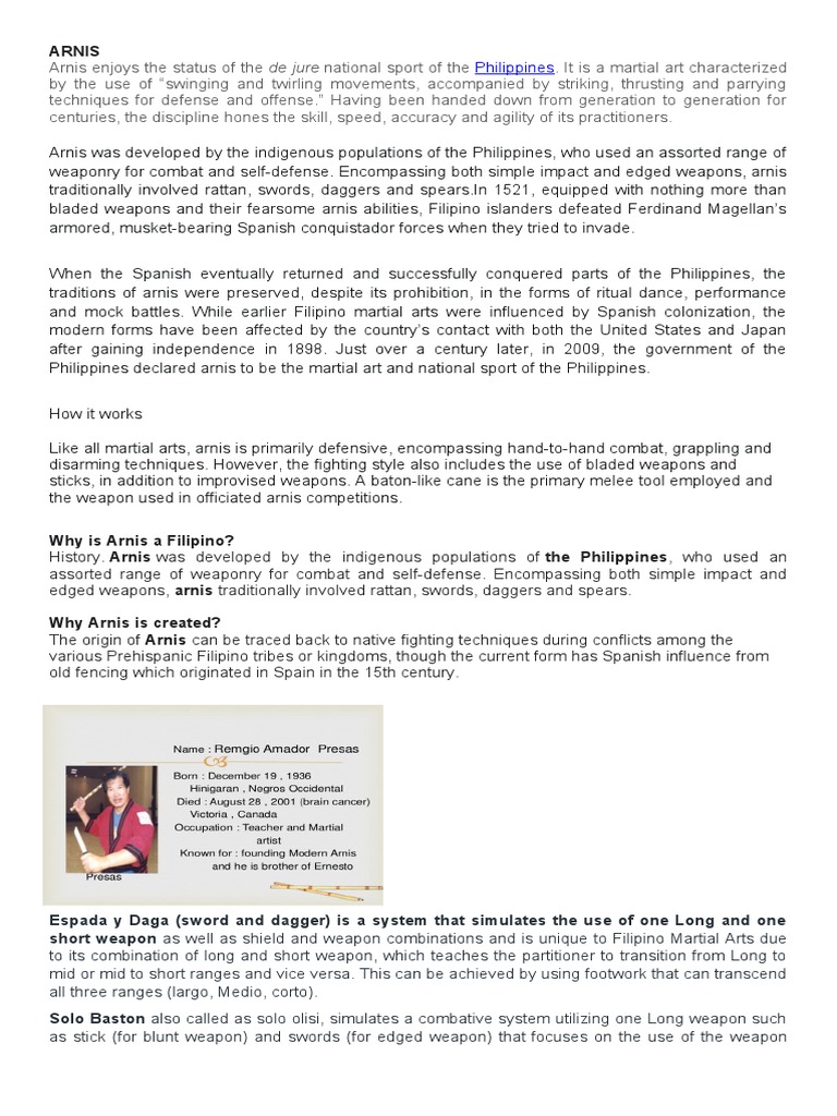 Arnis Philippines Pdf Foot