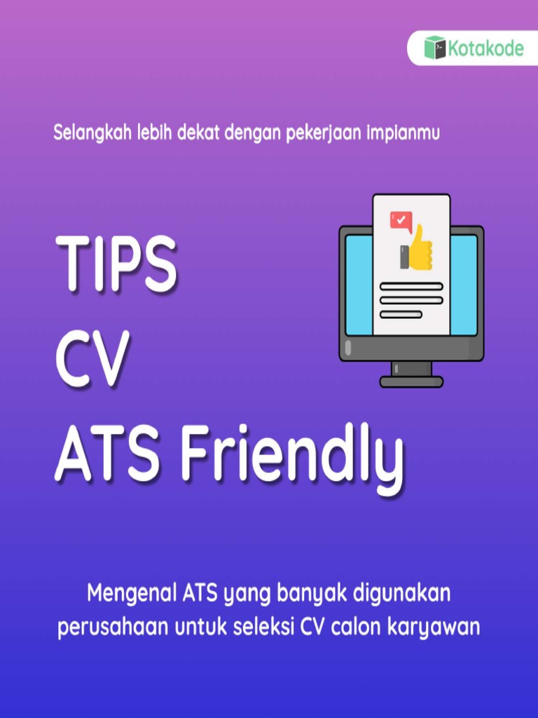 Tips CV ATS Friendly | PDF