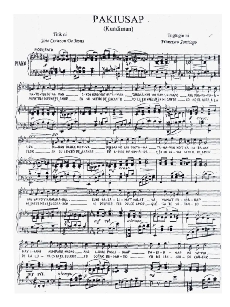 Pakiusap Score | PDF