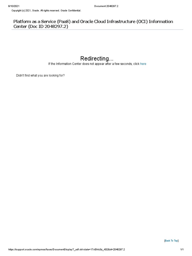 Platform As A Service (PaaS) and Oracle Cloud Infrastructure (OCI ...