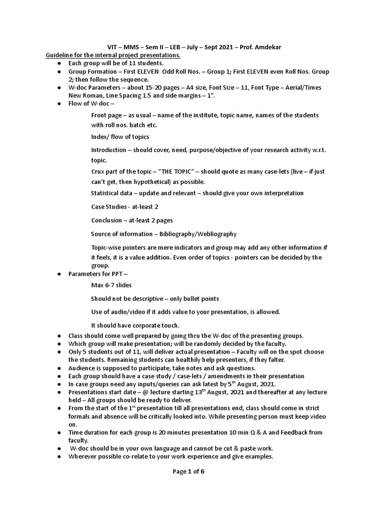 VIT - Internal Projects Briefing - MMS - Sem II - July 2021 - LEB - 20 ...