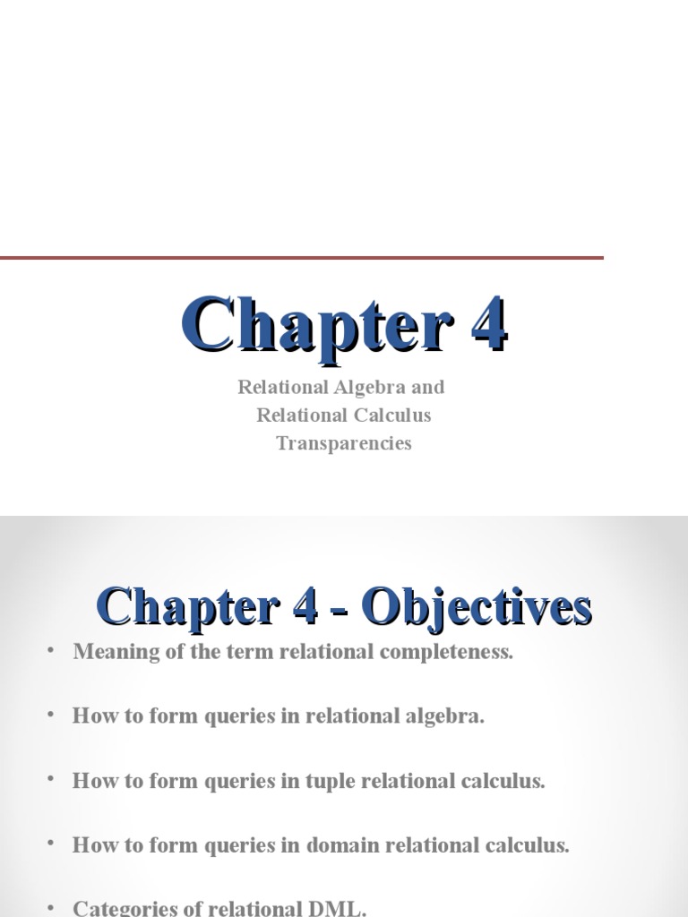 Database Management System - Ch04 | PDF | Relational Model | Mathematical Logic